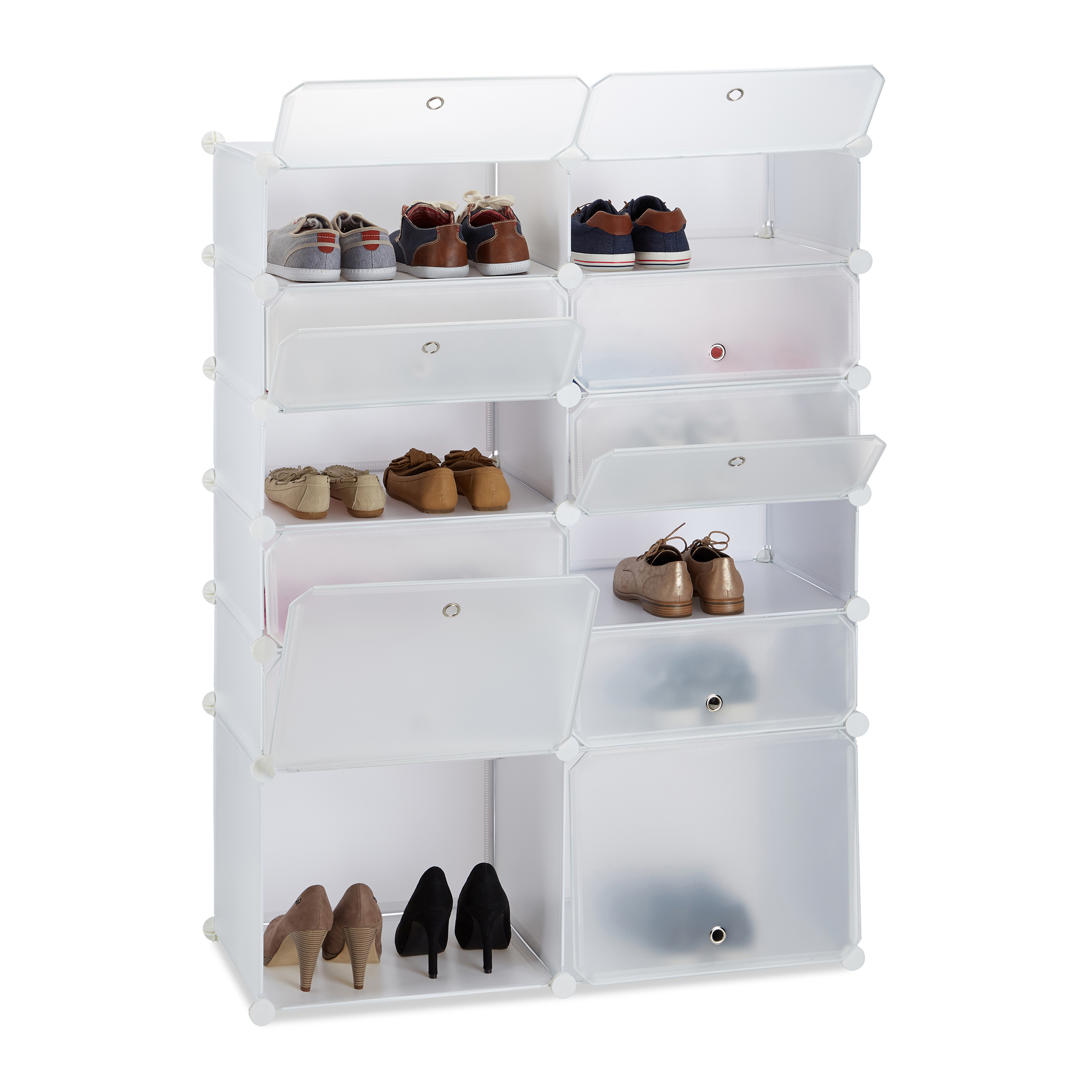 SCARPIERA 12 SCOMPARTI, porta-scarpe con ante, scaffale componibile in ...
