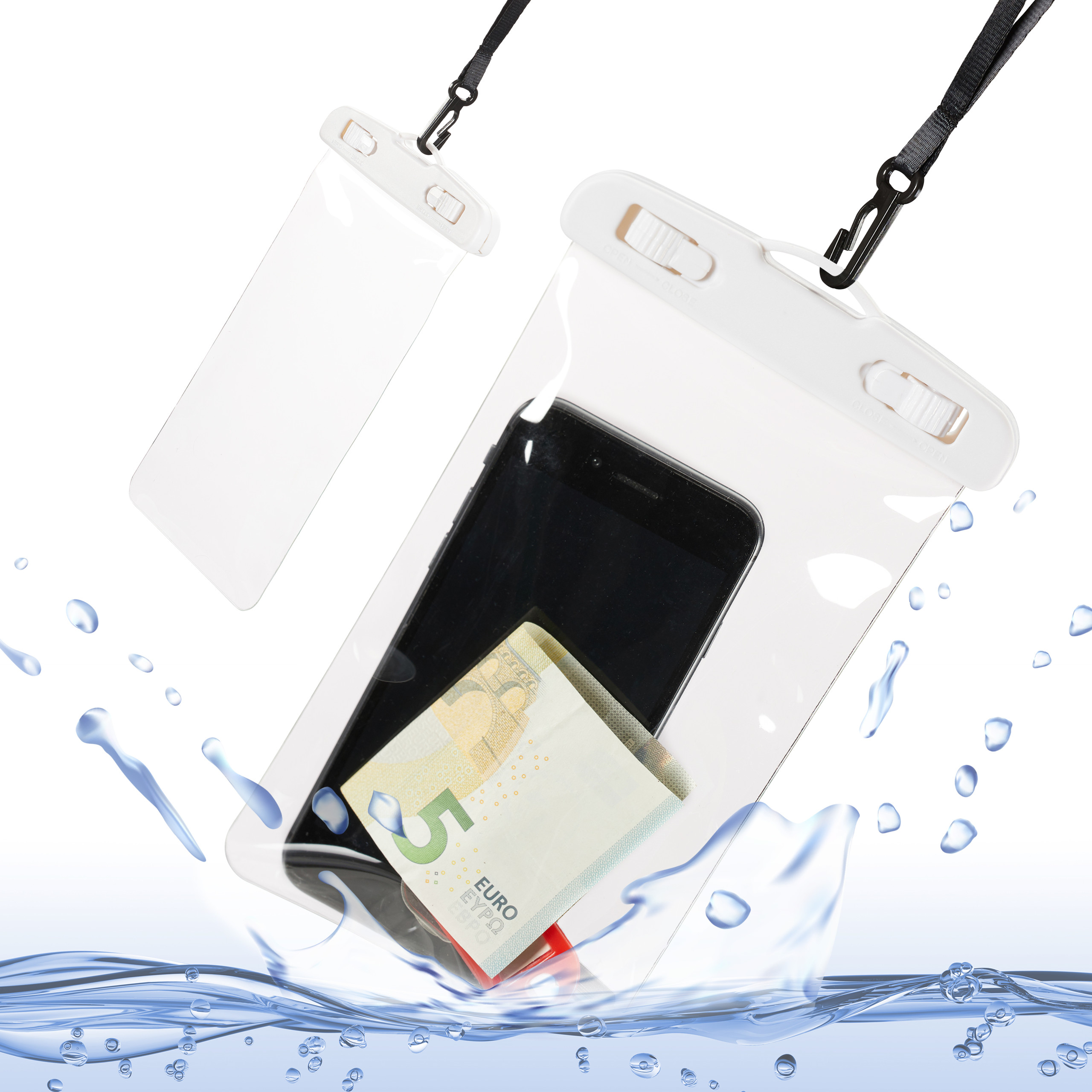 Phone Pouch Case Watertight Set Of 2 Phone Smartphone Protector Baggie ...