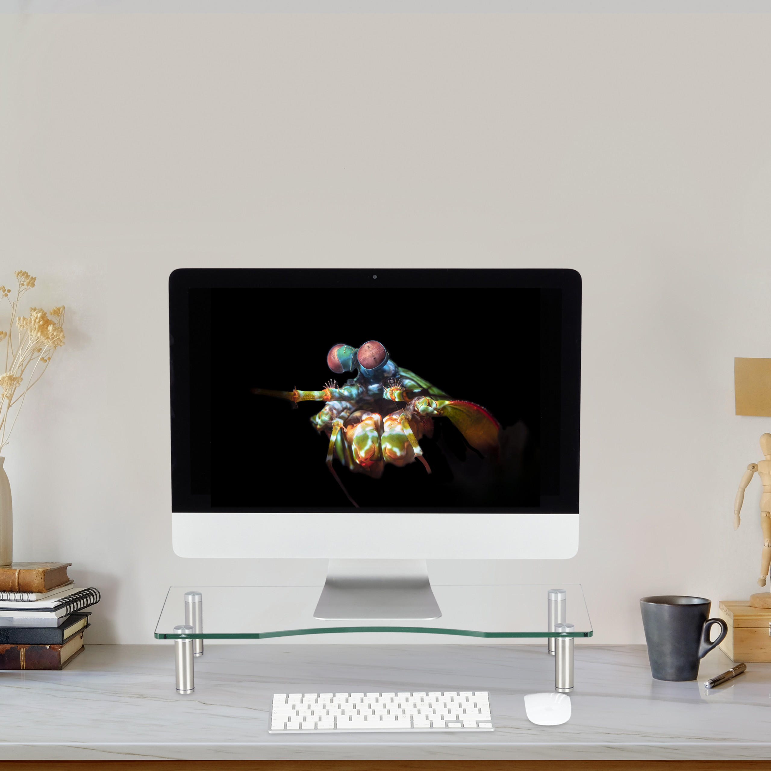 GLASS MONITOR BASE stand monitor screen support booster tv glass £21.14 ...