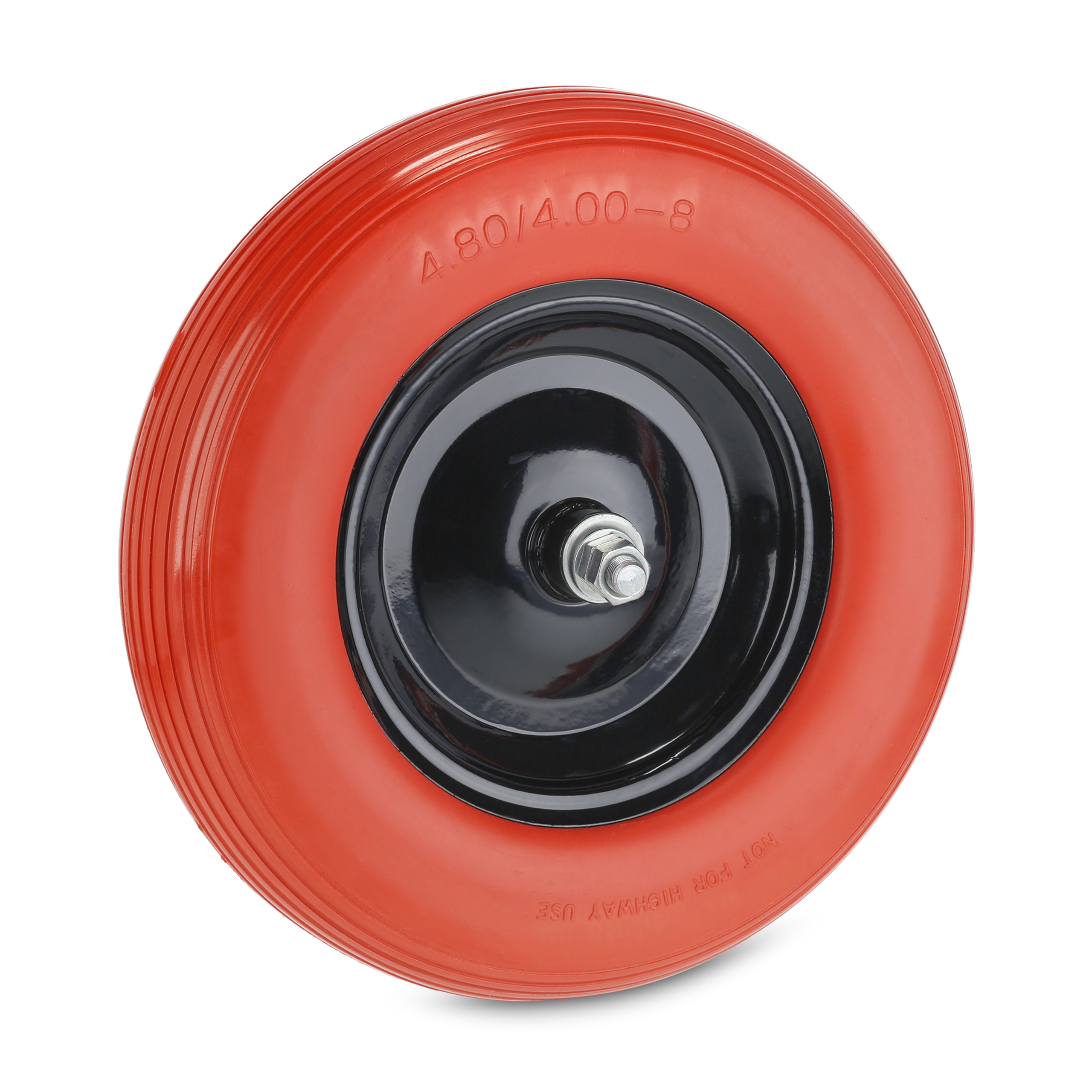 ROUE DE BROUETTE De Rechange Avec Axe Pneu En Caoutchouc Plein 4 80 4 