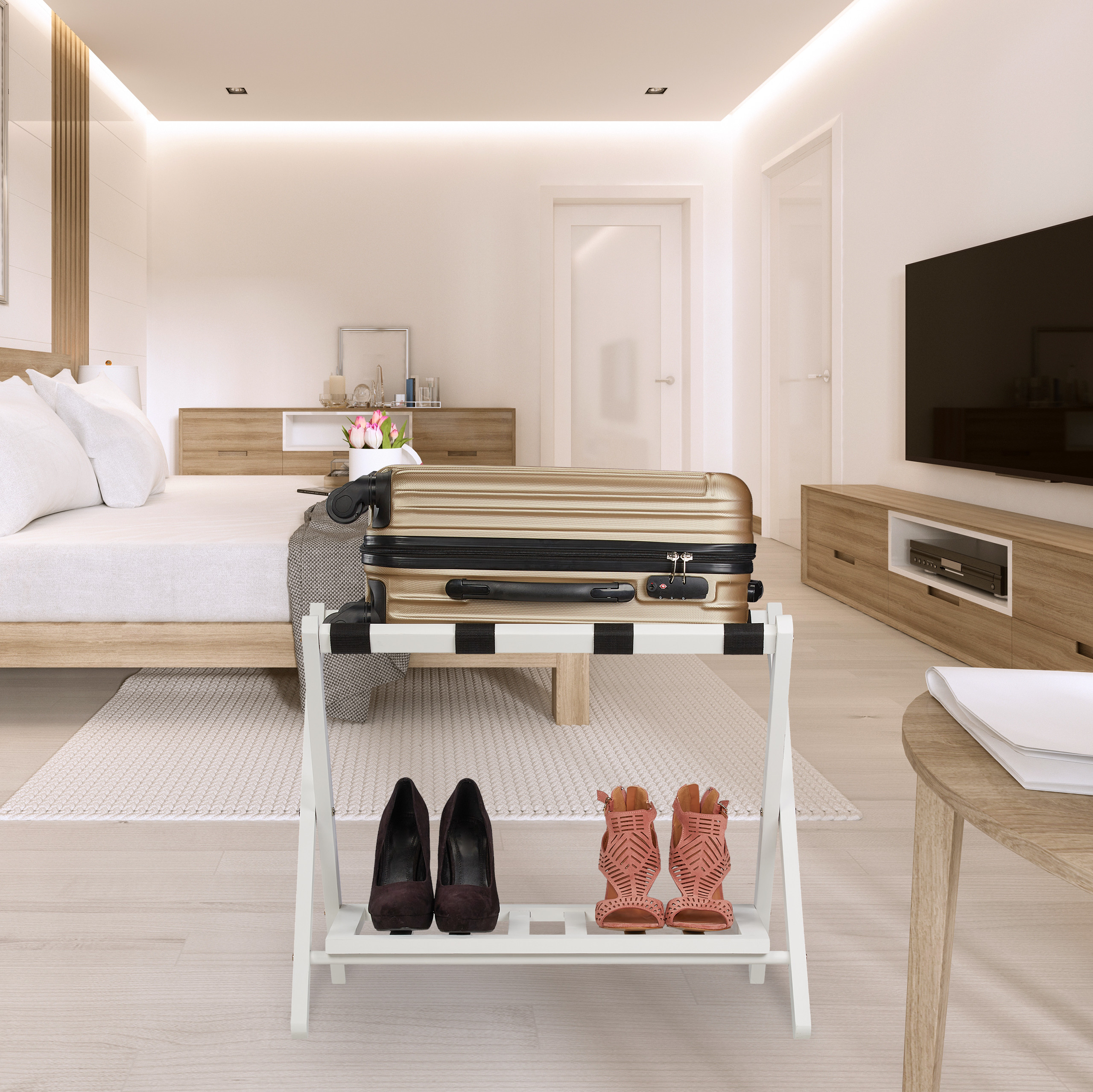 SUITCASE STAND FOLDABLE Suitcase Stool Luggage Rack Suitcase Stand SUITCASE STAND FOLDABLE Suitcase Stool Luggage Rack Suitcase Stand